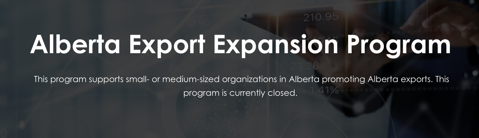 Alberta Export Expansion Program | EVAMAX